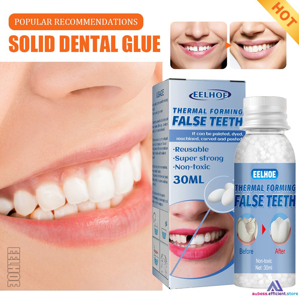 10g/20/30g/50g Eelhoe Resin Temporary Tooth Repair Granules Teeth Gaps ...