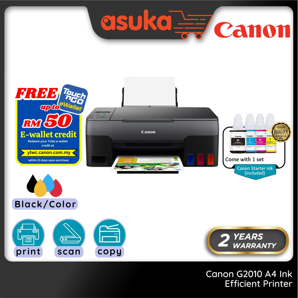 CANON G2010 A4, INK EFFICIENT, PRINT, SCAN, COPY (2 YEARS IN-HOUSE ...