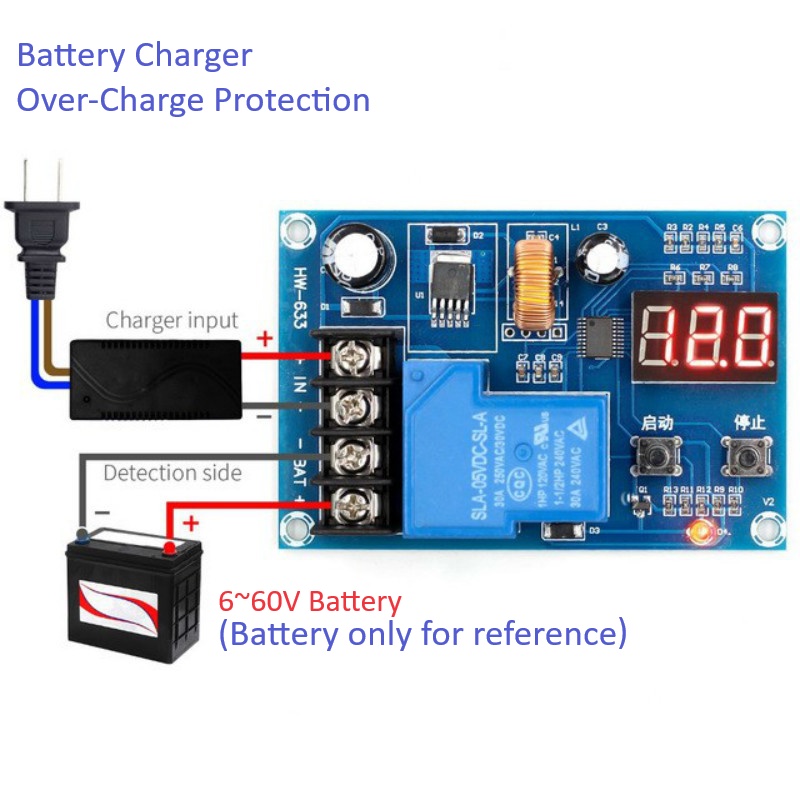 XH-M604 Battery Charger Control Module DC 6-60V Storage Lithium Battery ...