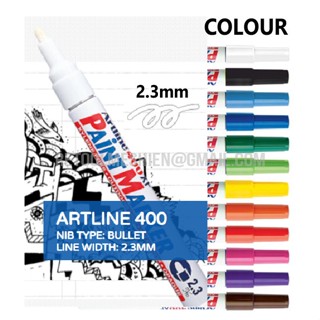 Fast Dry Permanent Artline Paint Marker/Metallic Marker/Pen Penanda Cat ...