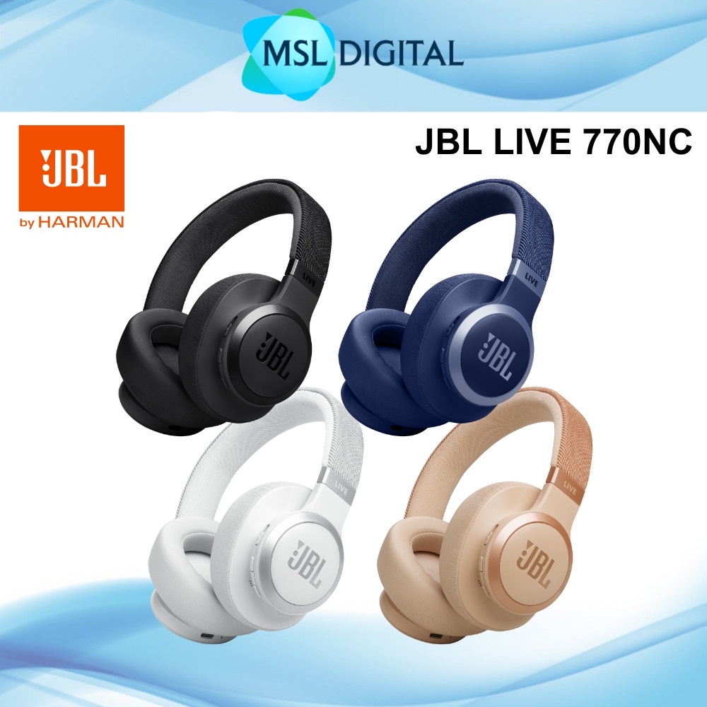 JBL Live 770NC Wireless Over-Ear Headphones | True Adaptive Noise ...