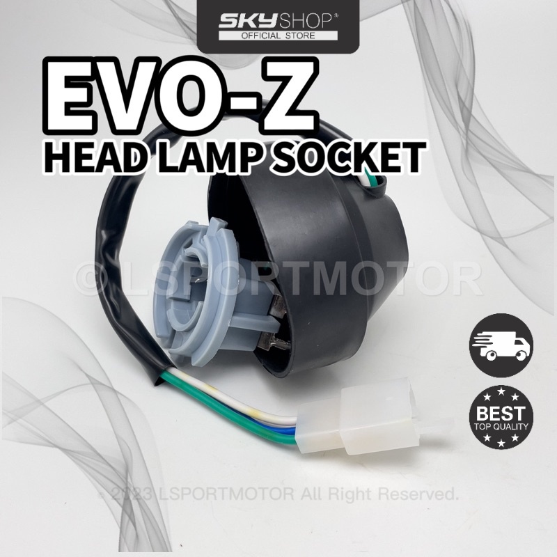DEMAK EVO-Z HEAD LAMP SOCKET FRONT DEPAN LAMPU KEPALA SOCKET WIRE WIRING EVOZ110 EVOZ 110 EVO Z ...