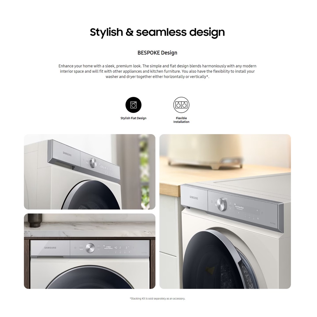 Samsung BESPOKE AI™ 24kg Washing Machine with AI Ecobubble™ and AI Wash ...