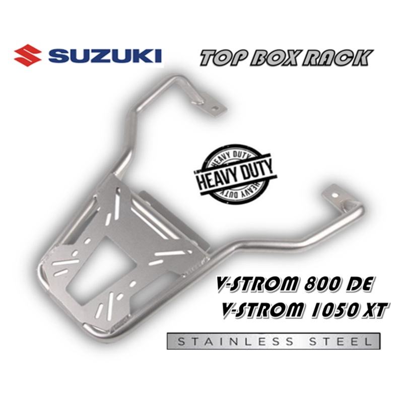 SUZUKI V STROM 800 DE V STROM 1050 XT STAINLESS STEEL TOP BOX TAIL RACK ...