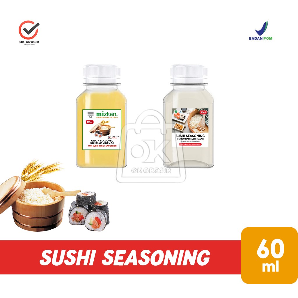 Sushi Rice Vinegar Seasoning/Sushi Rice Vinegar (Repack 60ml) | Shopee ...