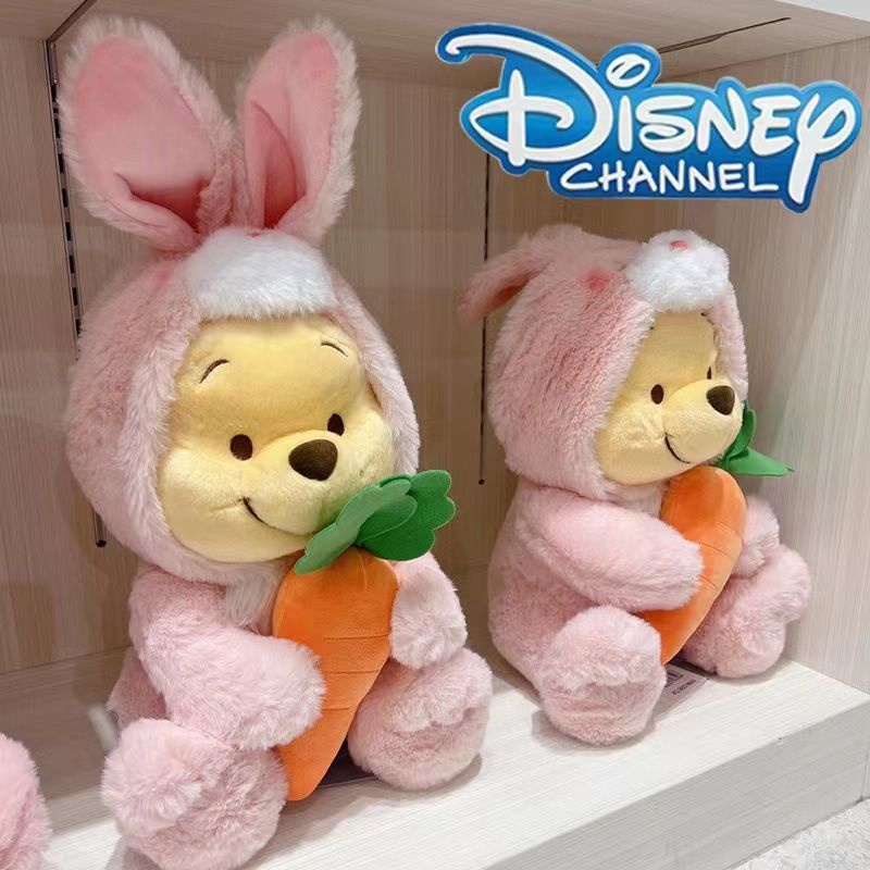 Plush Toy Cute Radish Rabbit Winnie the Pooh Doll Macaron Pink Pooh ...