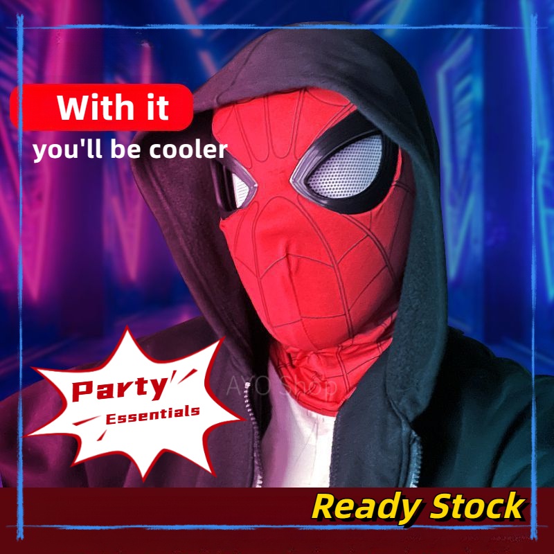 [Ready Stock] Spider-Man Headgear Electric Chin Control Movable Eyes ...