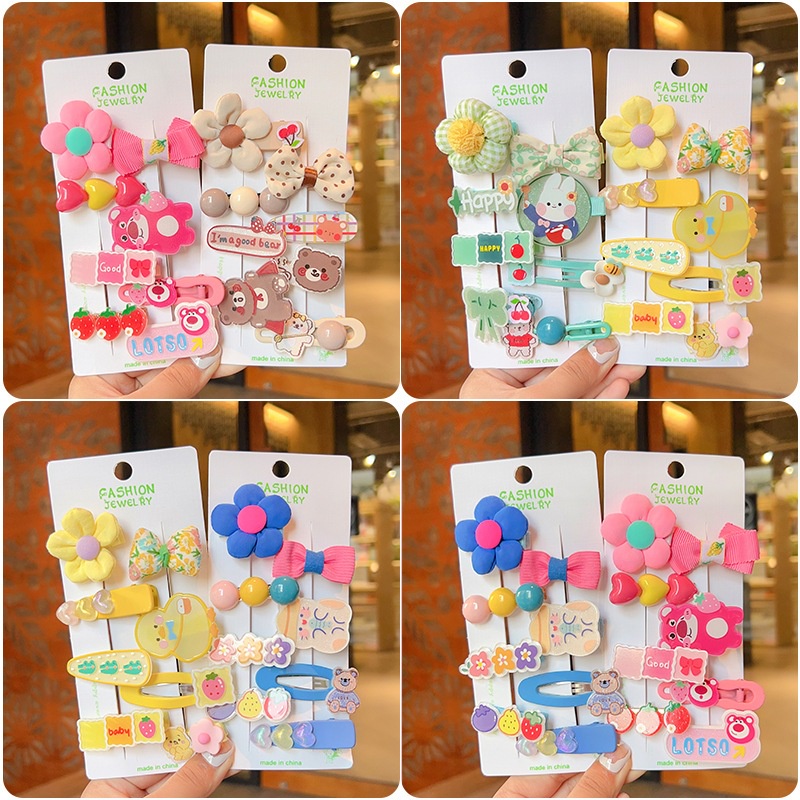 8PCS/Korean Fresh Girls Cartoon Princess Side Clips Kids Hair Pin Bangs ...