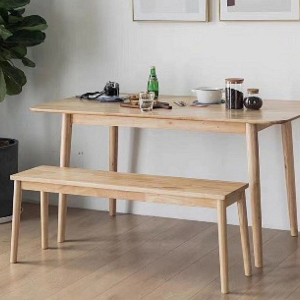 Evergreen-Furniture Dining Room 2 Seaters Rubber Wood Bench / Kerusi ...