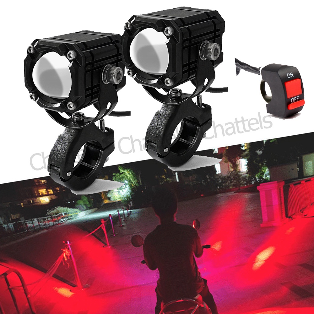 New Motorcycle Headlamp LED Spotlight 12V 24V LED Tricolor Projection ...