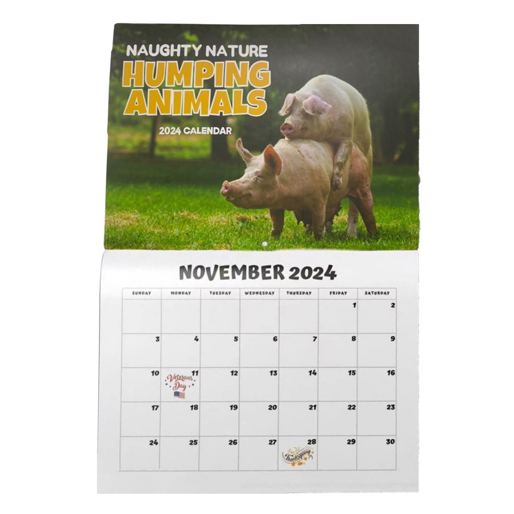 Activity Planner Wall Calendar Nature-themed Wall Calendar 2024 Funny ...
