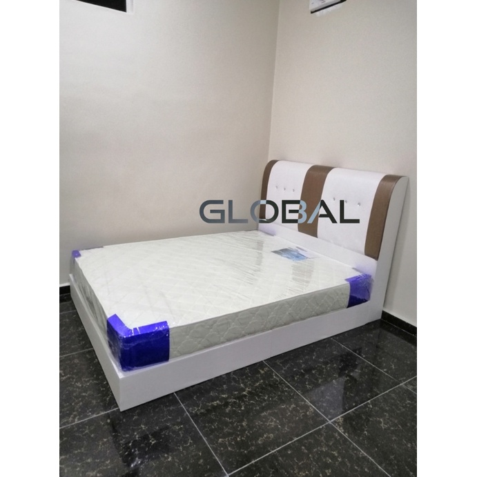 Direct Factory PVC White Bed King Size Bed Frame Katil King Putih ...