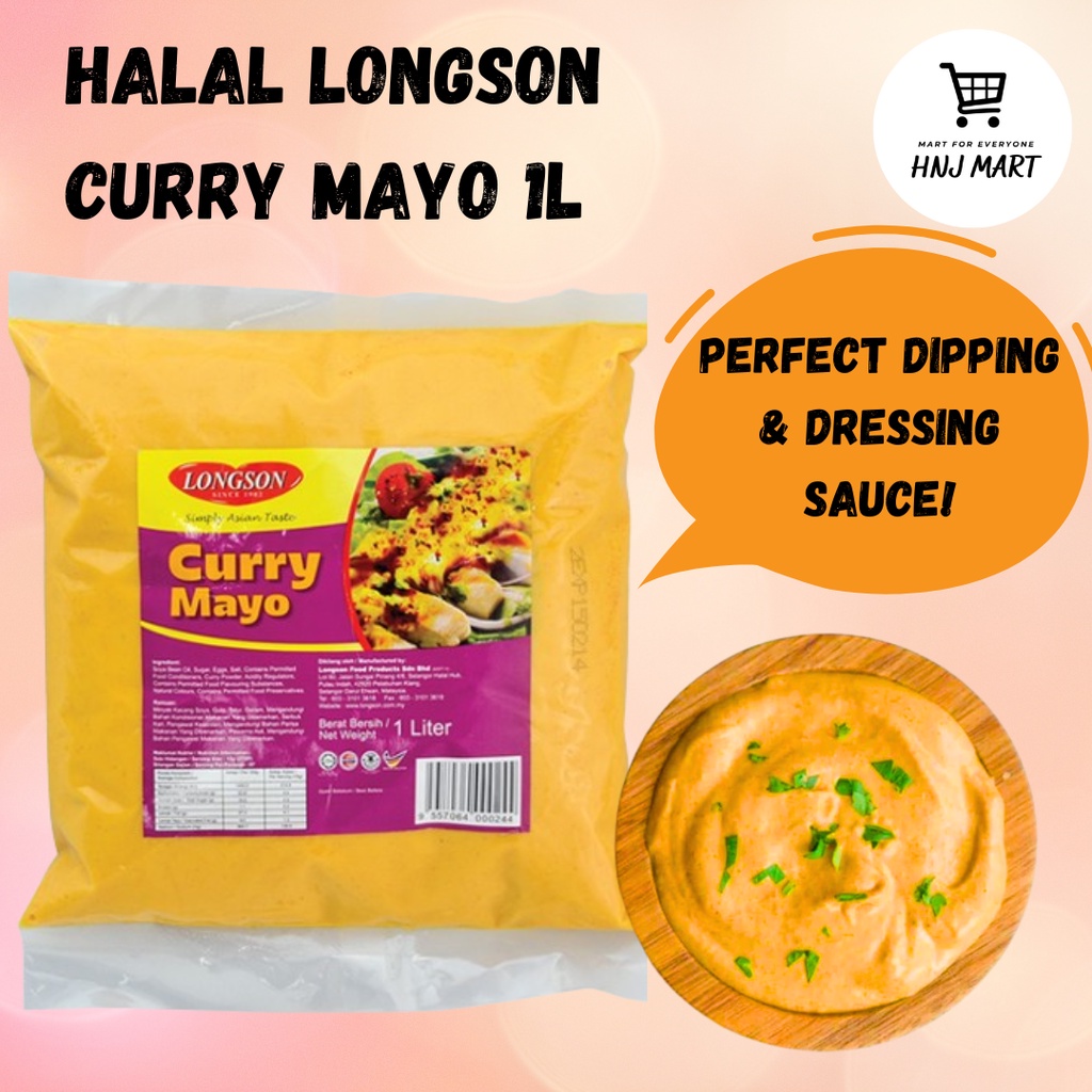 HALAL LONGSON CURRY MAYO 1L / DIPPING SAUCE / SALAD DRESSING | Shopee ...
