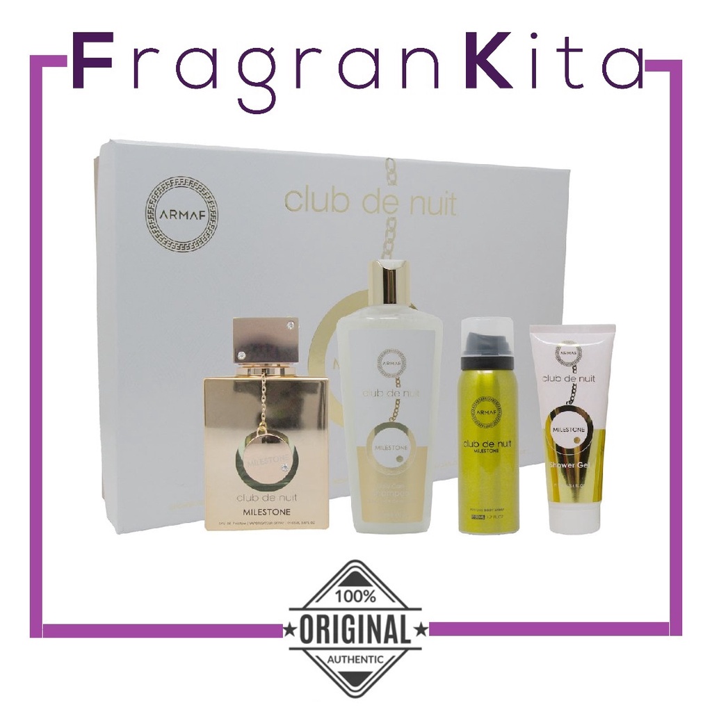 Armaf Club De Nuit Milestone Giftset (100 ml EDP + 50 ml Body Spray ...