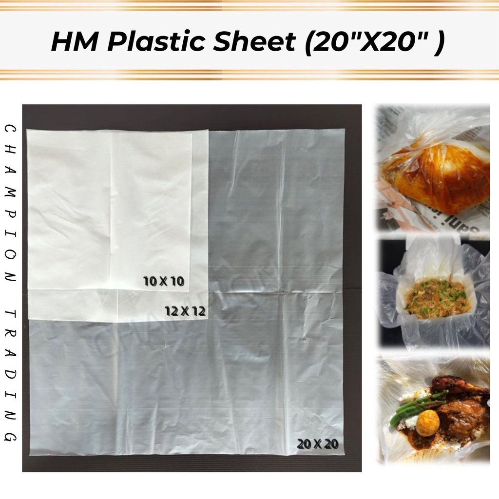 HM Plastic Sheet 20"X20" - Plastik Keping Pelapik - Food Packaging ...