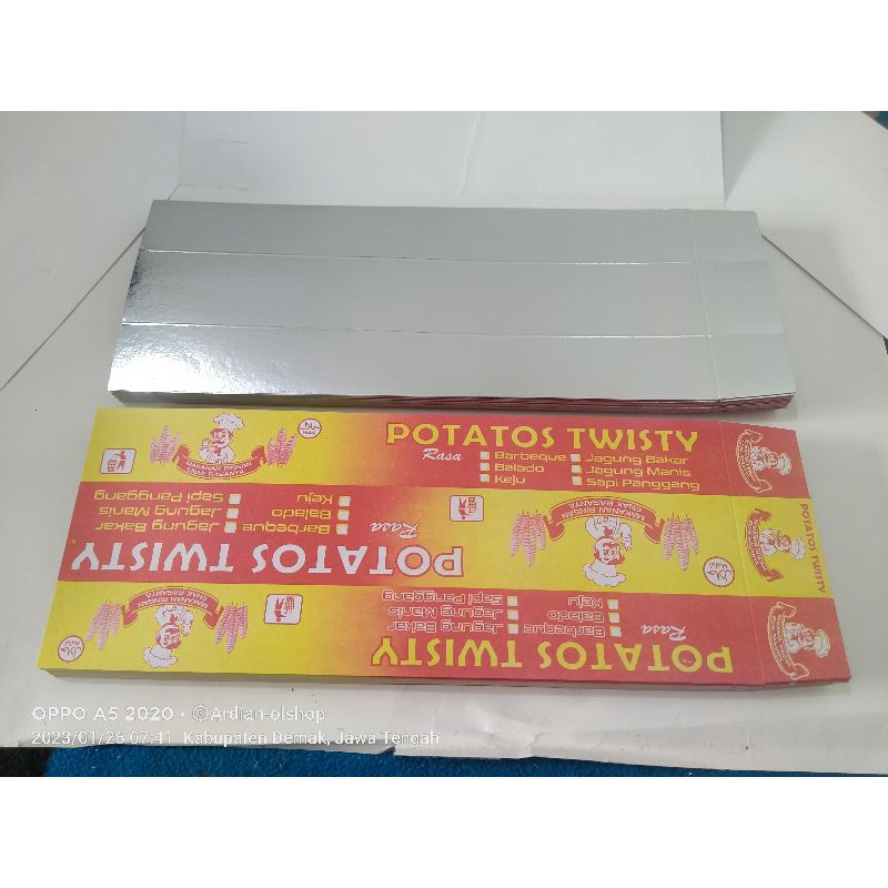 Twisty Potato Paper Screw Potato Wrap Packaging Box / Spiral Potatoes ...