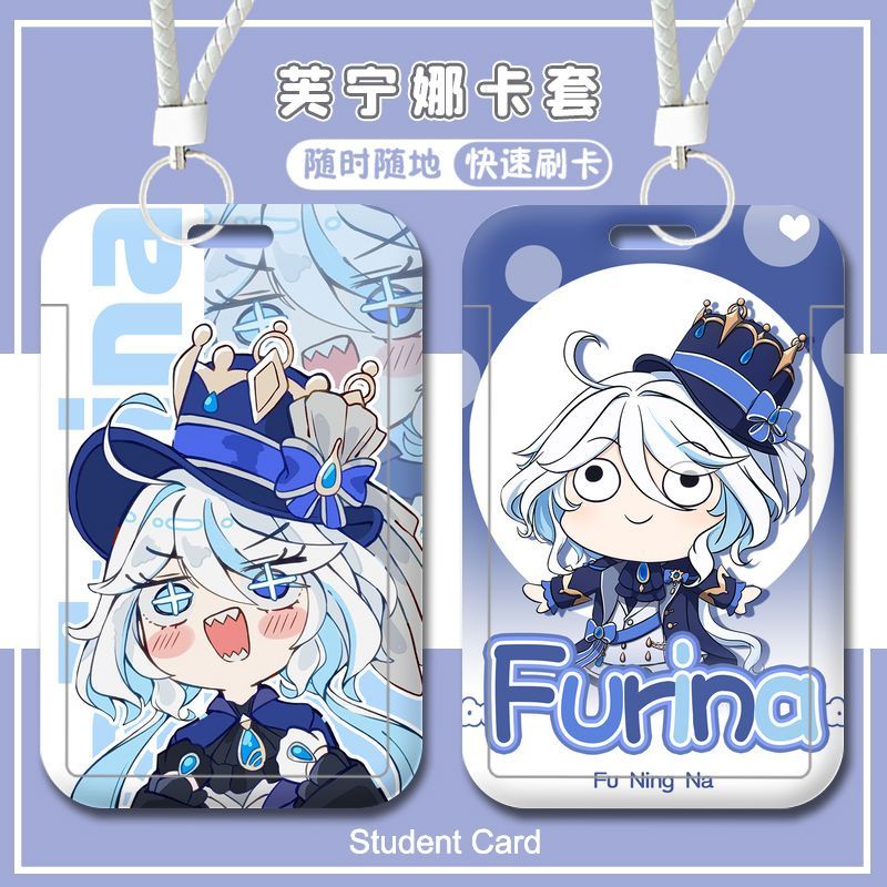 Genshin Impact Furina Q Version DIY Student ID Card Holder Personal ...