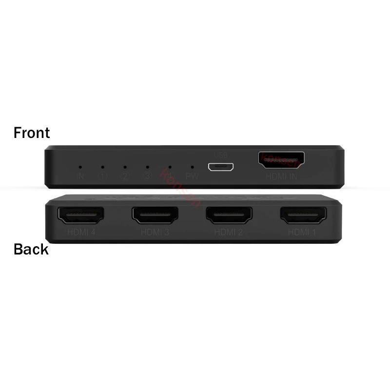 4K HDMI Splitter 1x4 HDMI Distributor Splitter 1 in 4 out HDMI Splitter ...