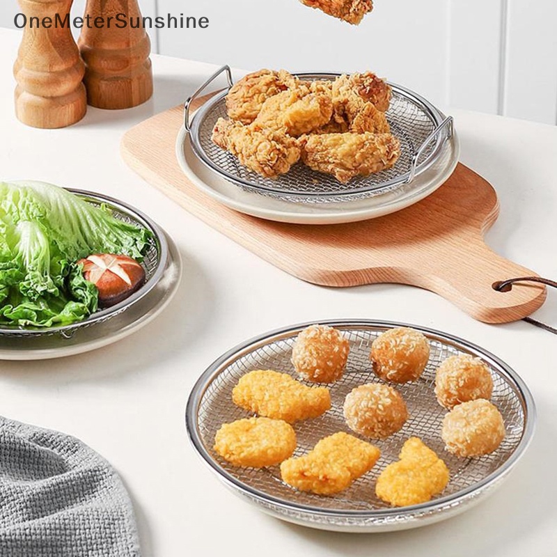 OMS Kitchen Oil Strainer Pan Stainless Steel Frying Oil Strainer Pan ...