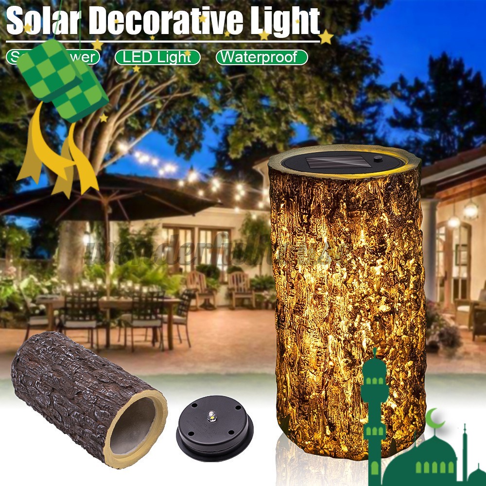 (𝐁𝐈𝐆 𝐒𝐇𝐎𝐏) Solar Stump Light Outdoor Waterproof Garden Light Solar ...