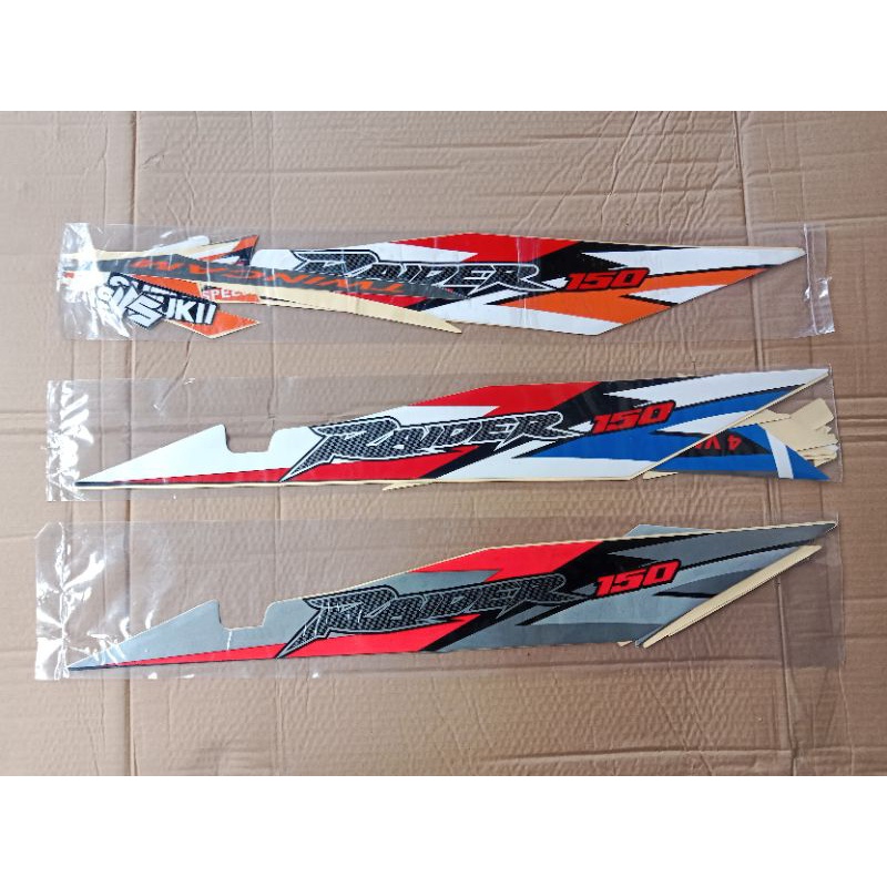 PUTIH MERAH HITAM Sticker strip lis les polet striping motorbike SUZUKI ...