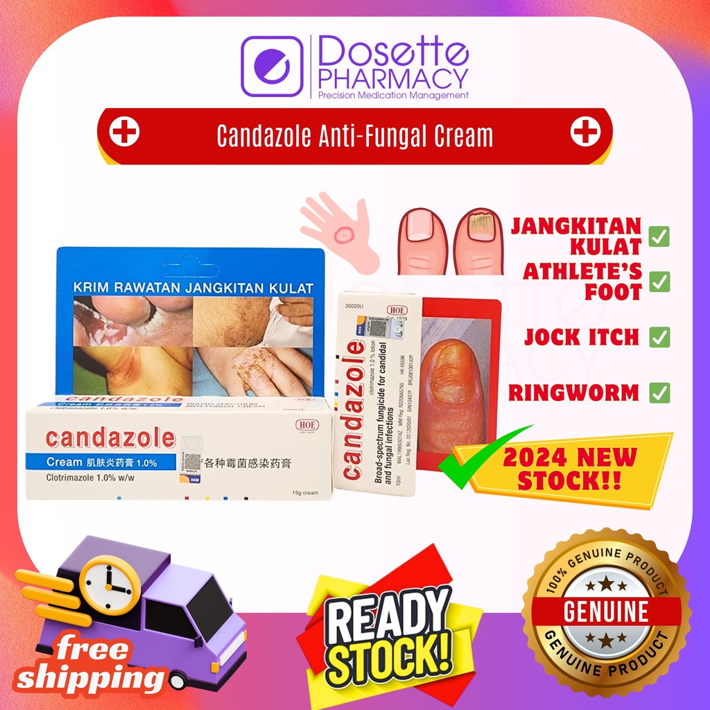 CANDAZOLE ANTIFUNGAL LOTION 10ML / CREAM 15G | Shopee Malaysia