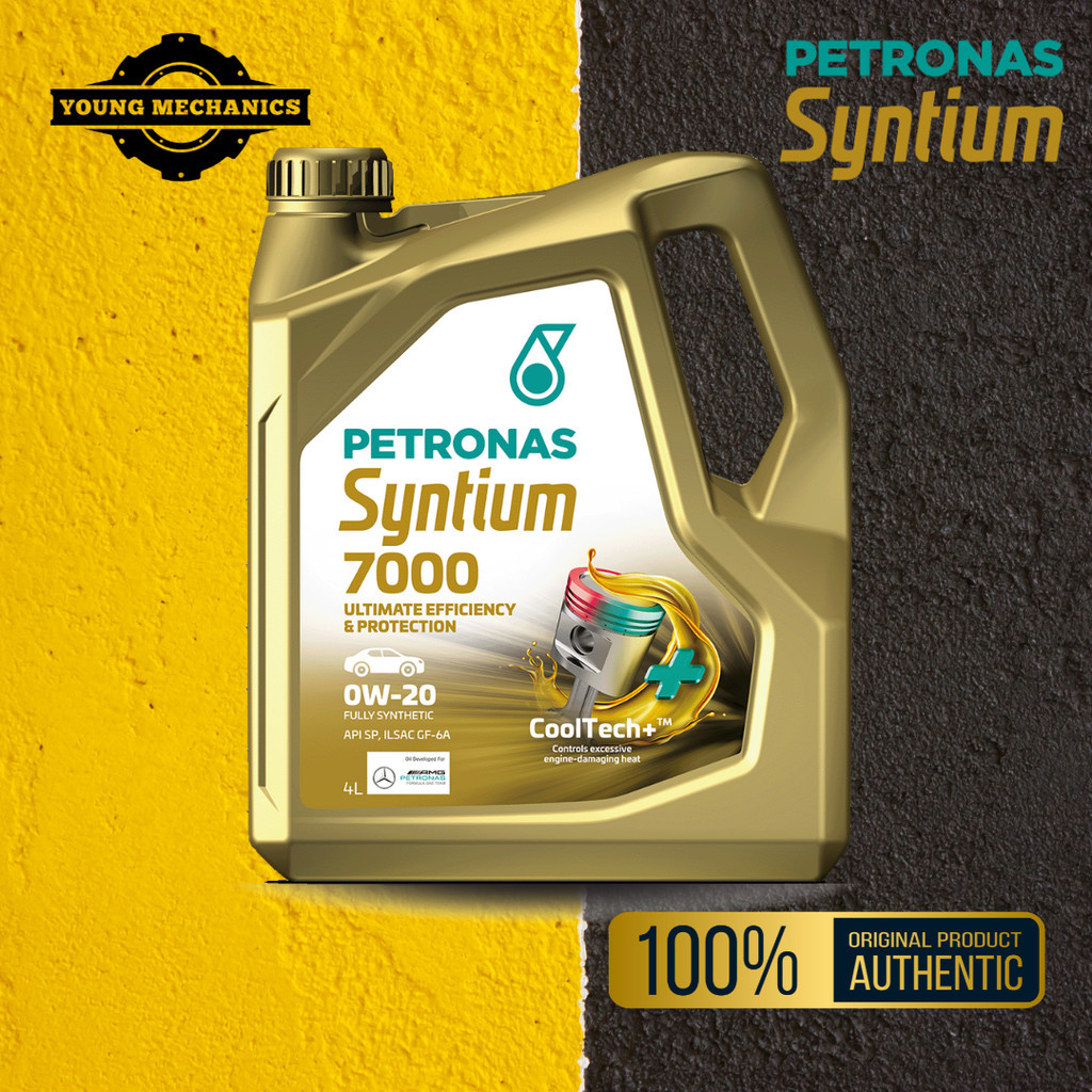 PETRONAS Syntium 7000 0W-20 Fully Synthetic Engine Oil API SN Plus (4L ...
