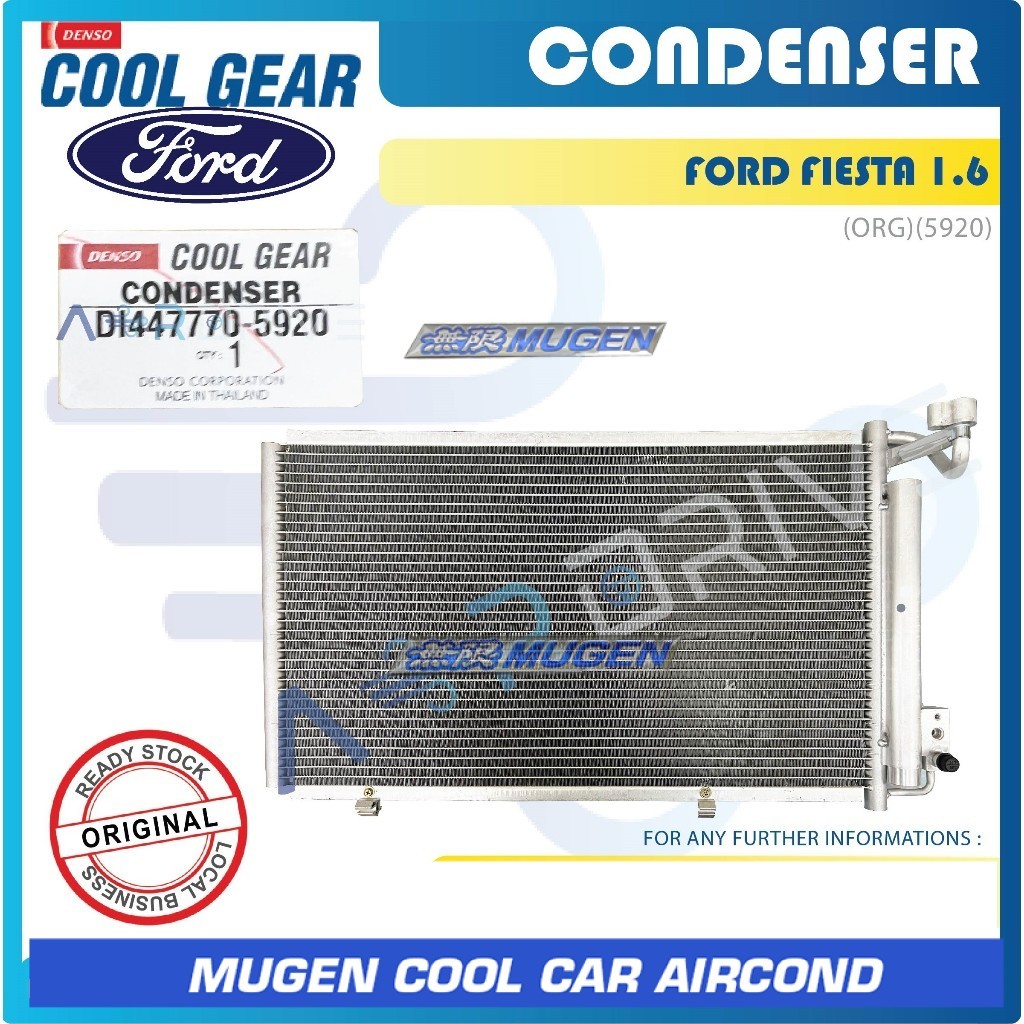 MGC- ORIGINAL DENSO COOLGEAR FORD FIESTA 1.6 CONDENSER C/W DRIER ( 5920 ...