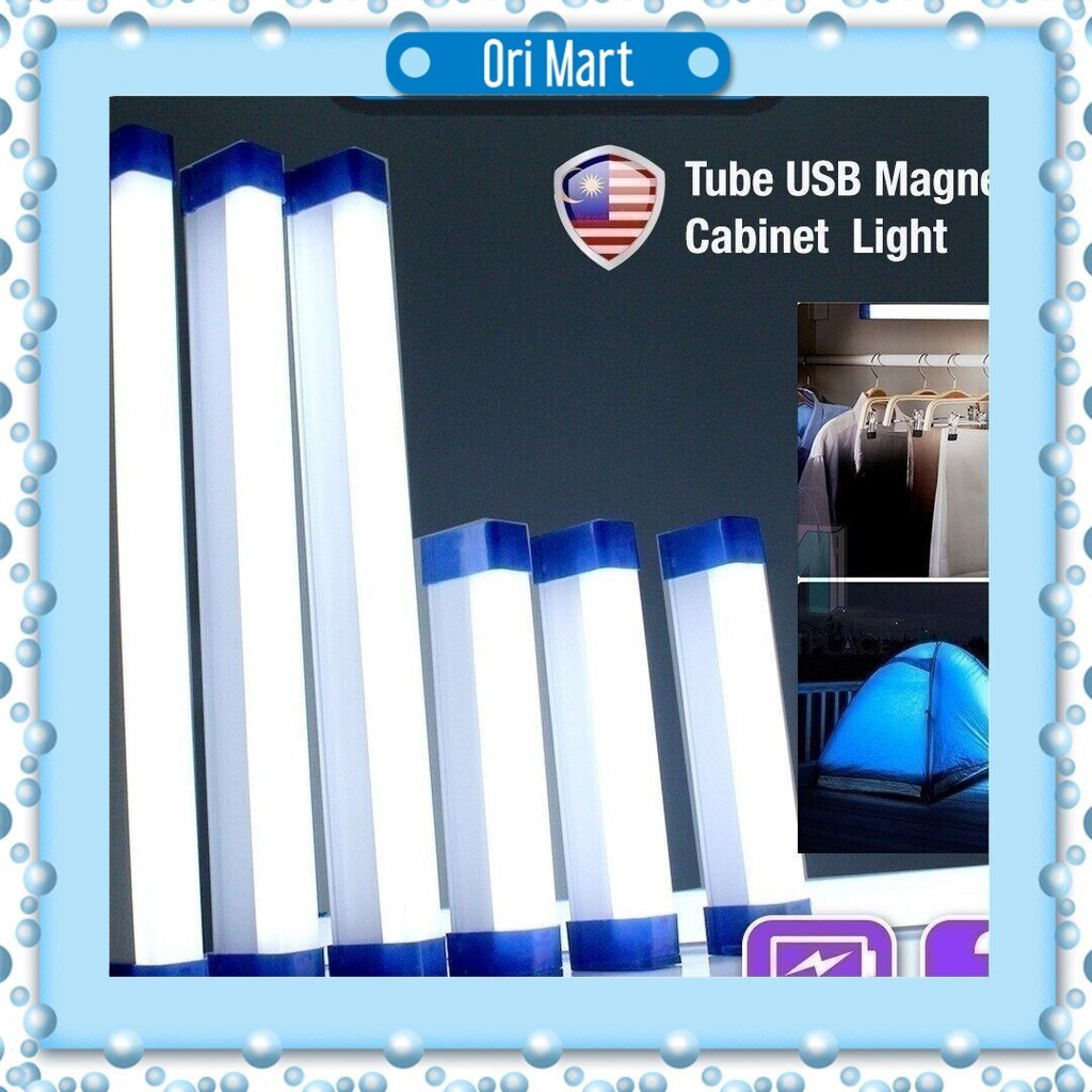 Emergency 17/32/52cm/72cm LED Rechargeable Light Tube Magnetic Camping ...