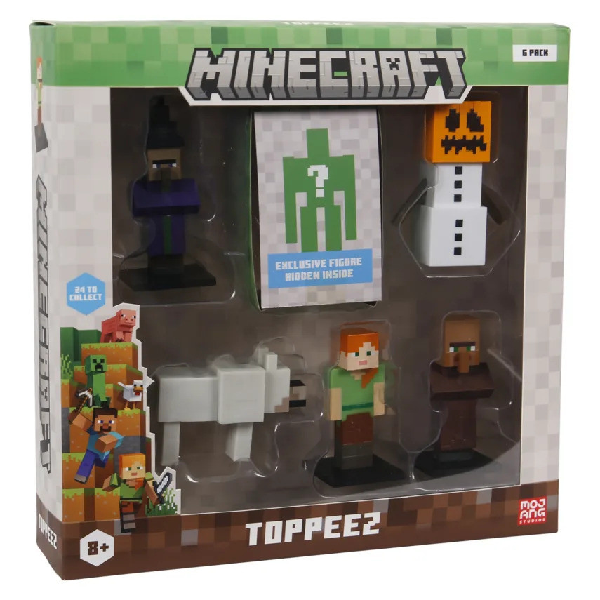 Minecraft 3D Toppeez Deluxe Box (6 Pack) | Shopee Malaysia