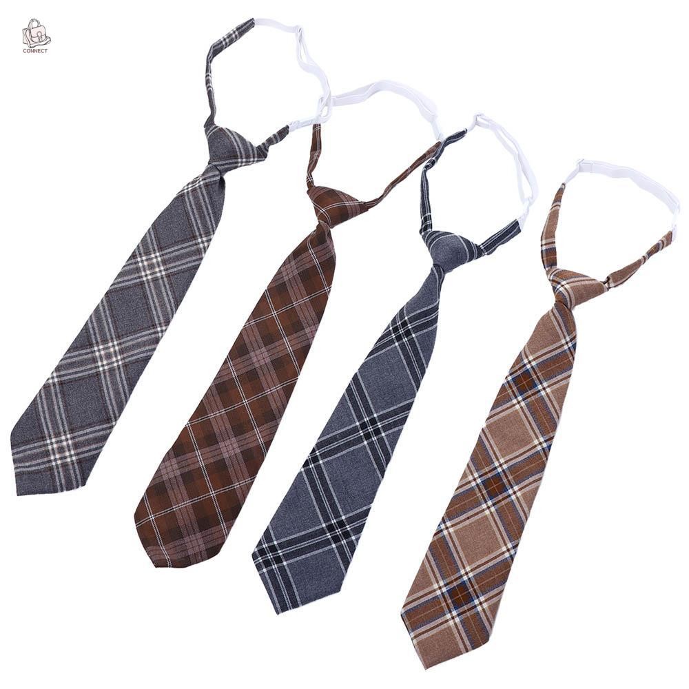 CONNECT Women's Ties Tie-Free Black JK Decoration Plaid Lolita Style ...