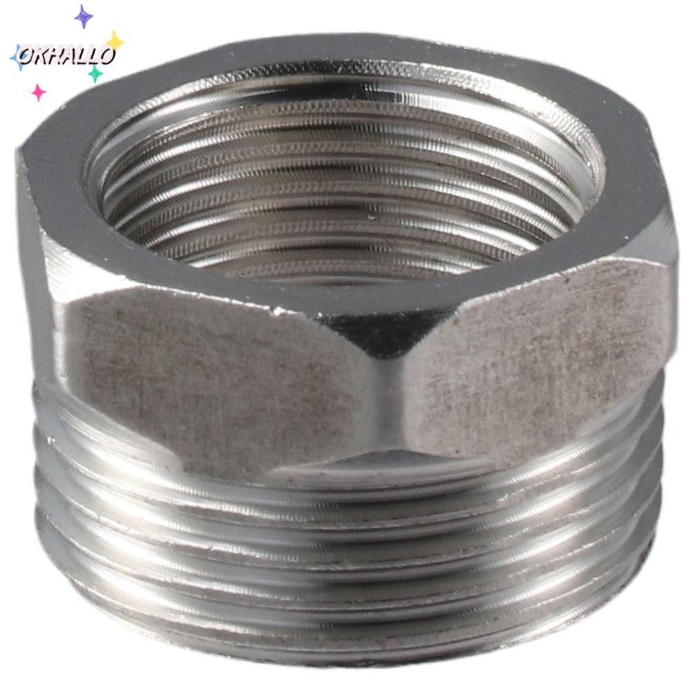 OKHALLO Reducing Pipe Adapter Fitting, 3/4" Male NPT to 1/2" Female NPT Silver Reducer Hex ...