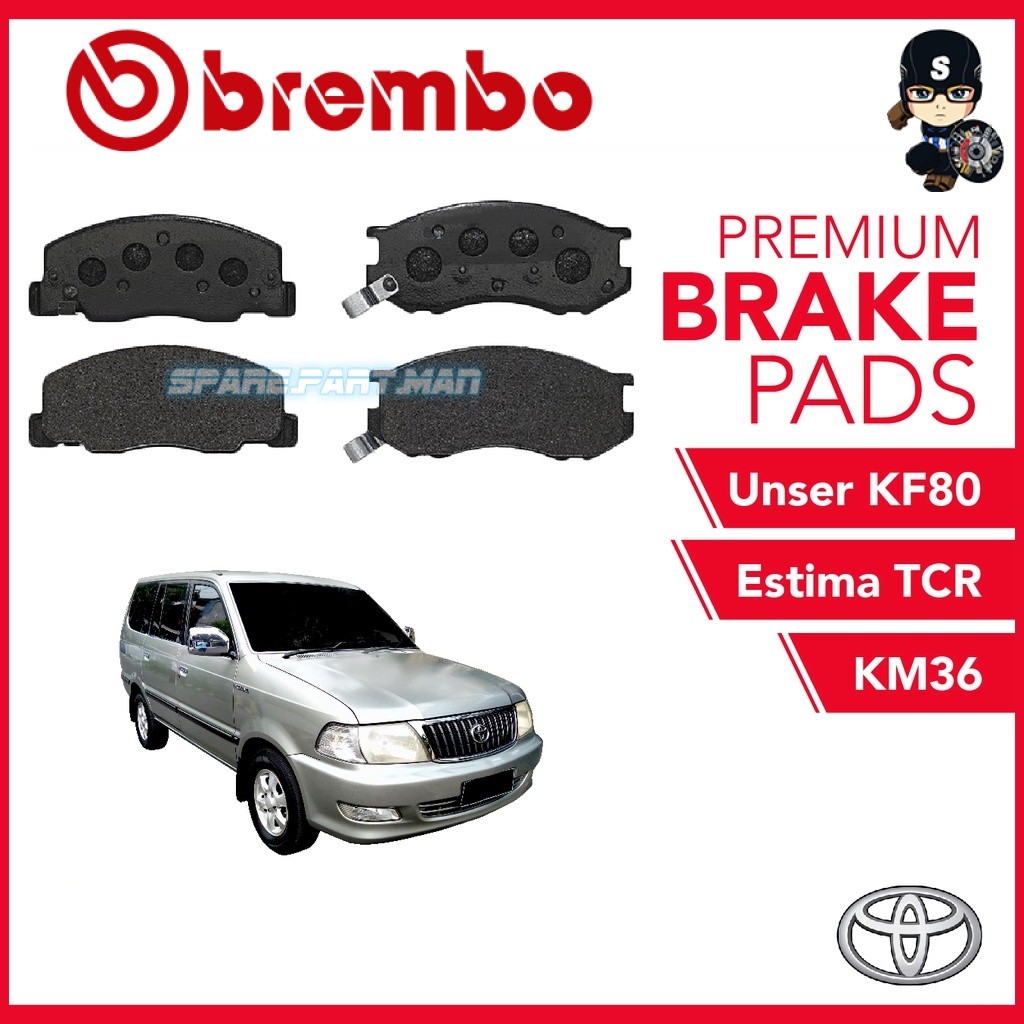 Original BREMBO Front Brake Pads (1 set) TYT KM36, Unser KF80, Estima ...