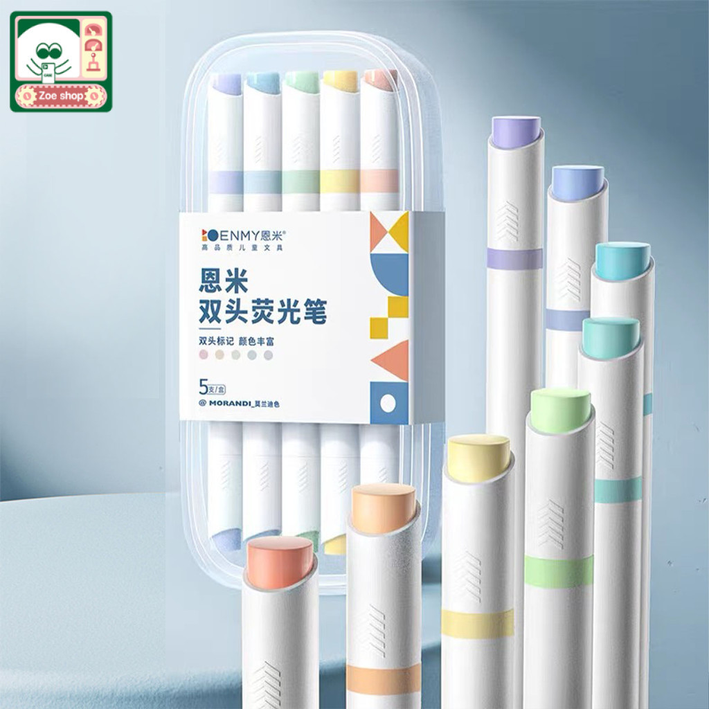 Fluorescent Marker Pen Macaroon Double Head Creative Highlighter School ...