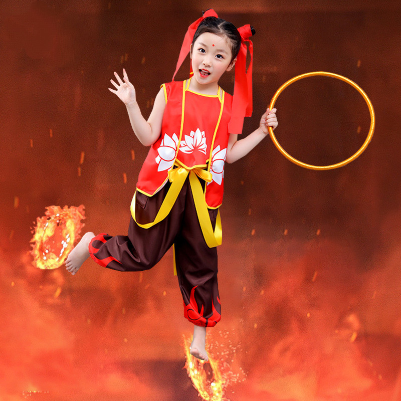 Anime Nezha Cosplay Costumes Kids Kindergarten Dance Clothes Halloween ...
