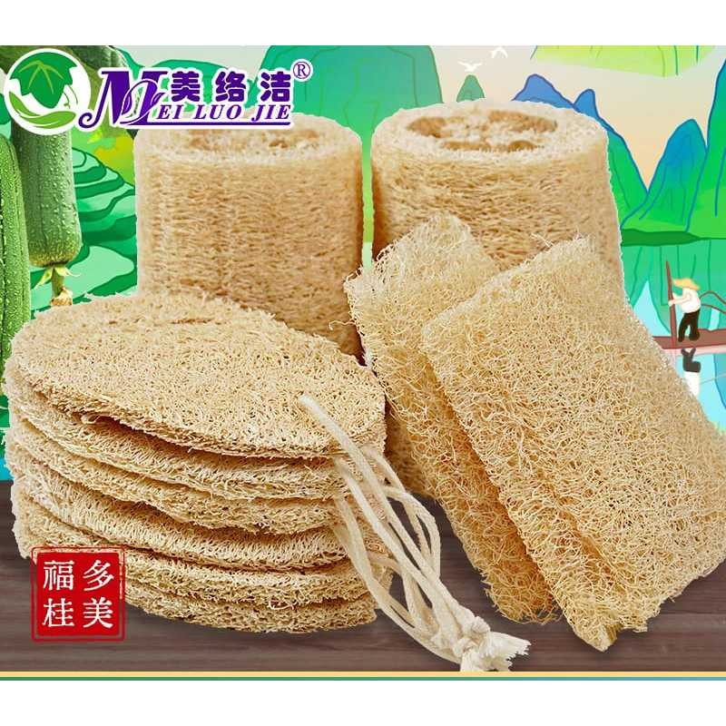 Natural Luffa Dish Wash Sponge Loofah High Absorbent Span Pinggan ...