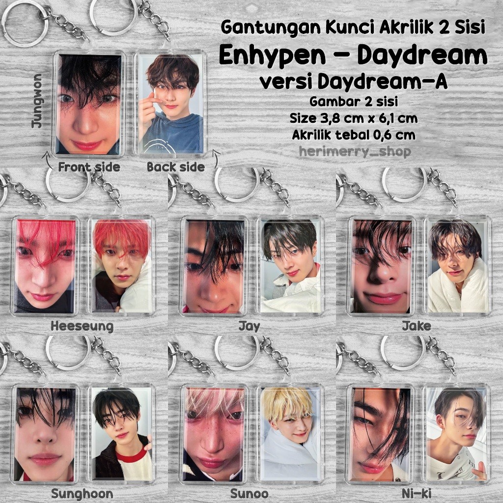 GANTUNGAN ENHYPEN DAYDREAM Enha Acrylic Keychain - KPOP Merchandise ...
