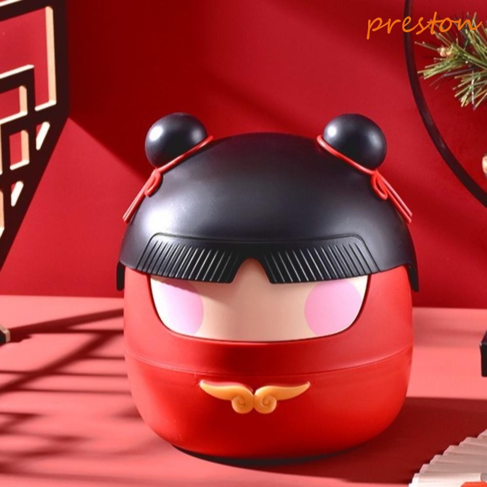 PRESTON Desktop Trash Can, Chinese Style Cartoon Nezha Flip Paper ...