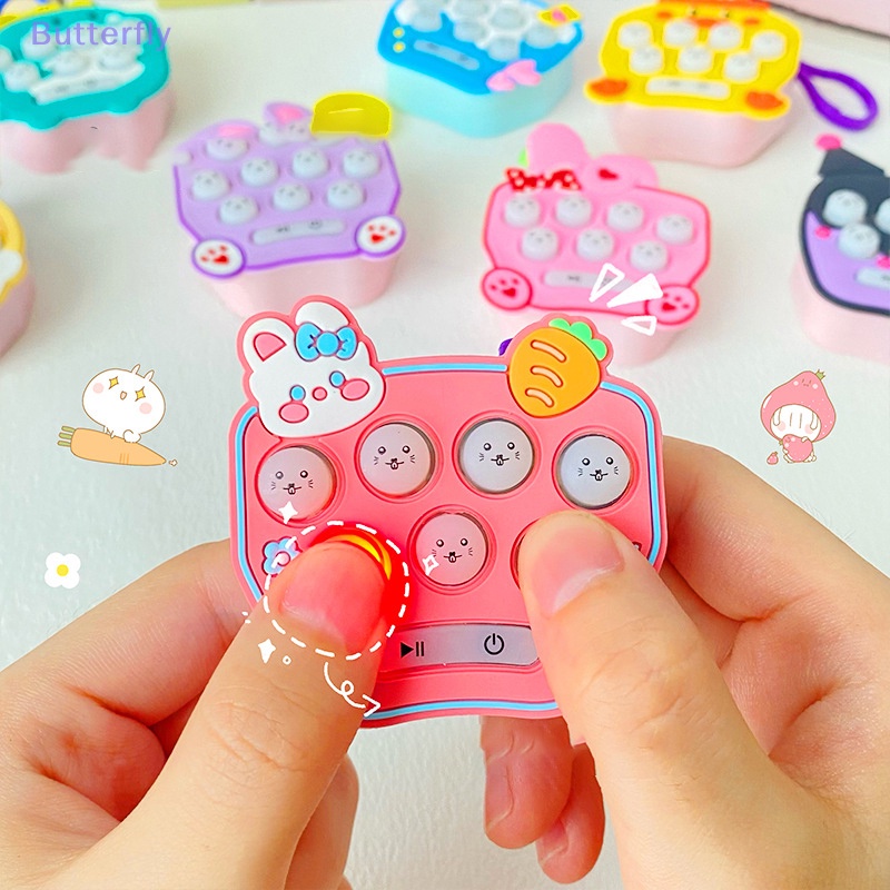 [Butterfly] Cartoon Keychain Anime Cartoon Whack-A-Mole Machine Deion ...