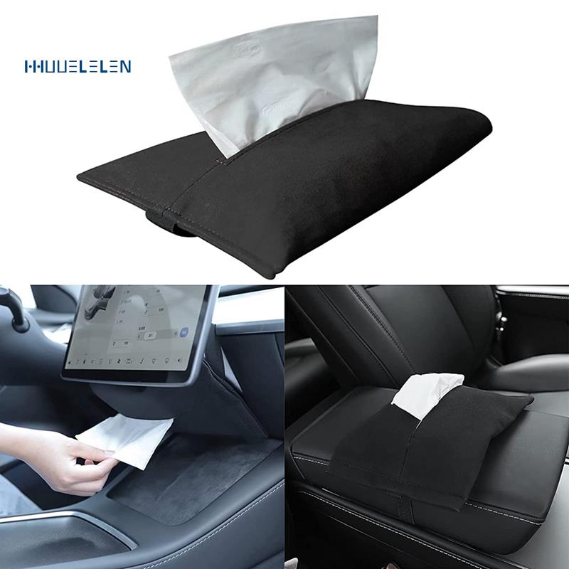 💖Tissue Holder for Tesla Model 3/Y Tissue Box Center Console Napkin ...