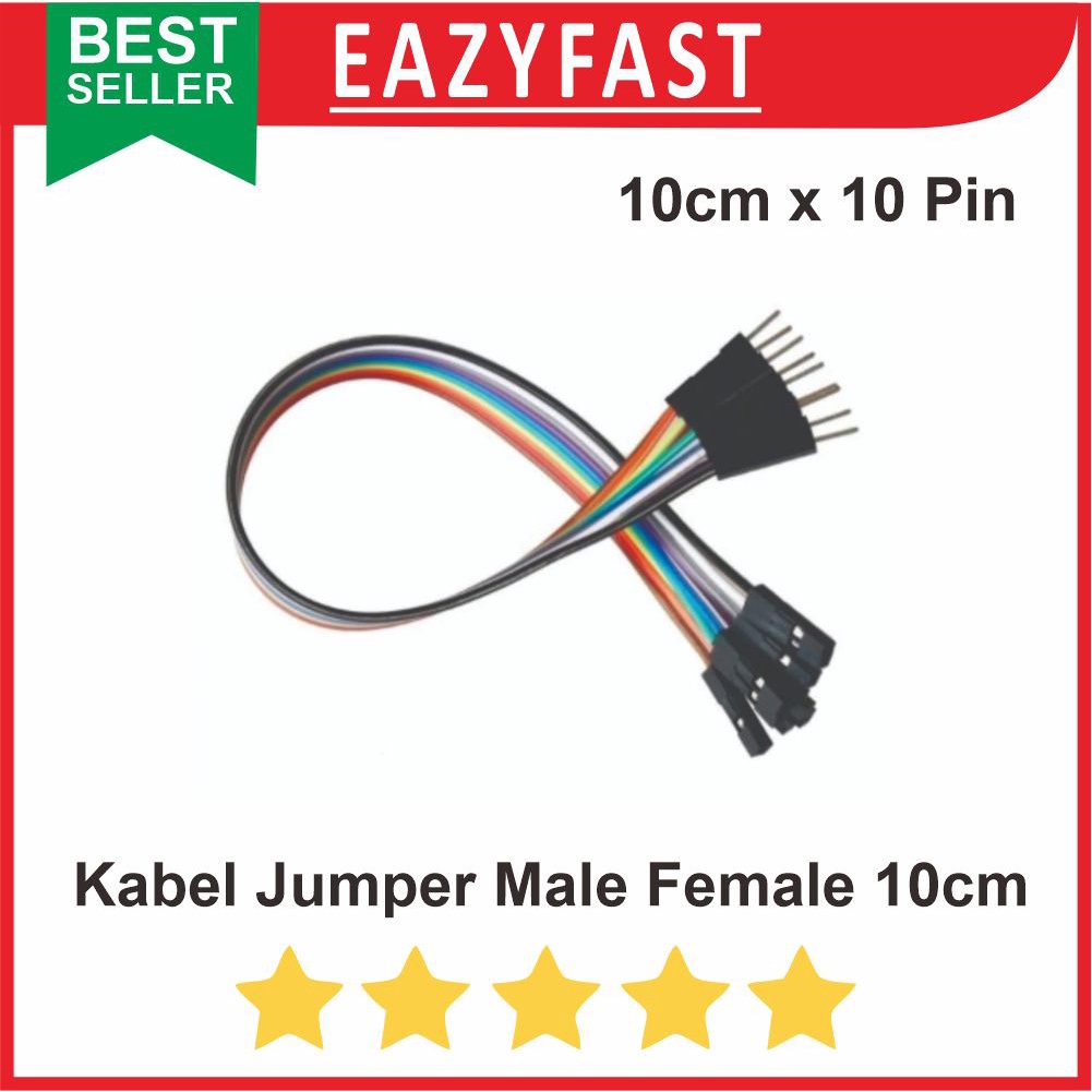 10 cm Dupont Jumper Cable contains 10 male female Arduino Breadboard ...