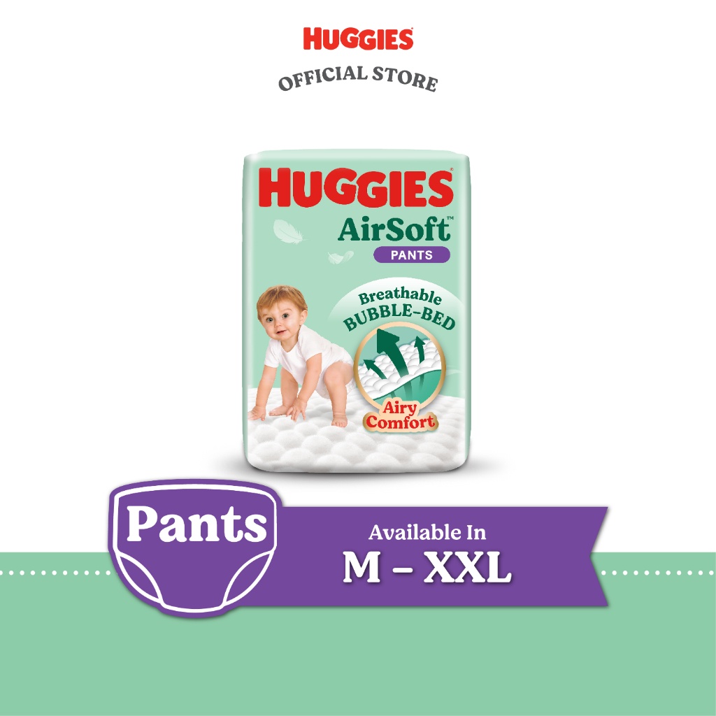 HUGGIES AirSoft Pants M/ L/ XL/ XXL (1 Pack) | Shopee Malaysia