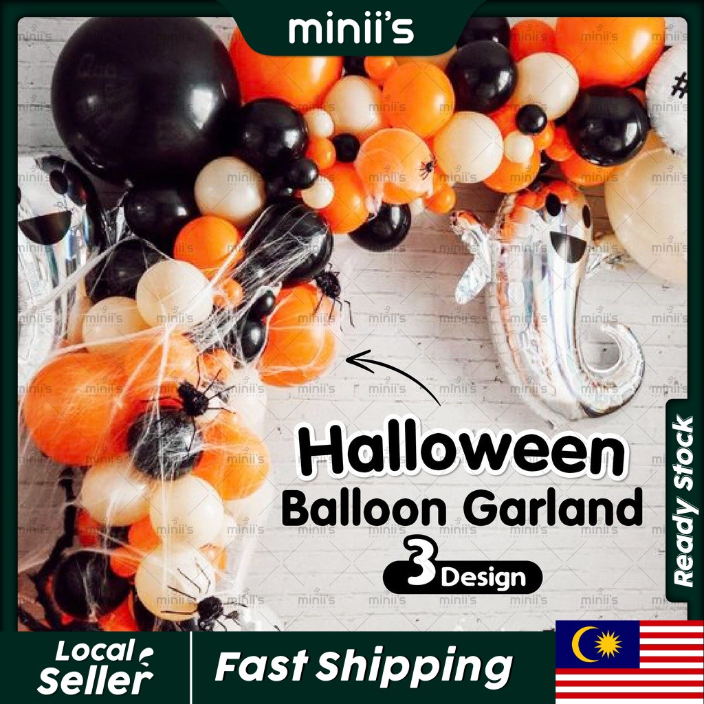 MINIIS PARTY Halloween 2024 Balloon Garland Halloween Party Decoration Halloween Decoration ...