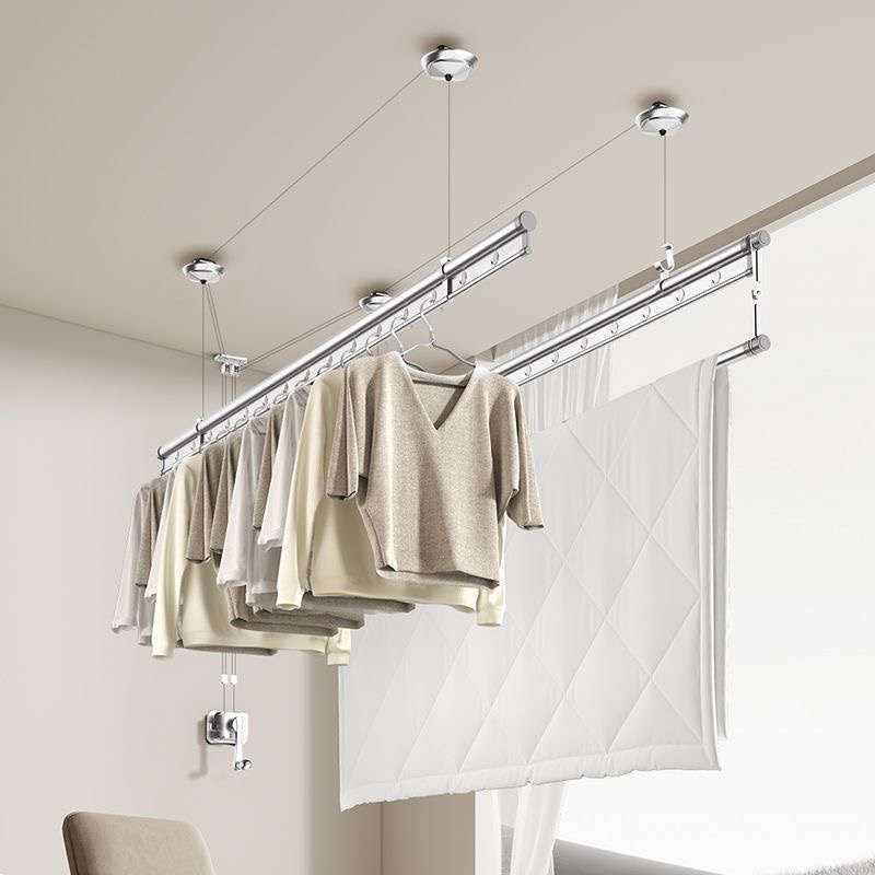 Hand Lifting Clothes Hanging System / Ceiling Mounted Lifting Clothes ...