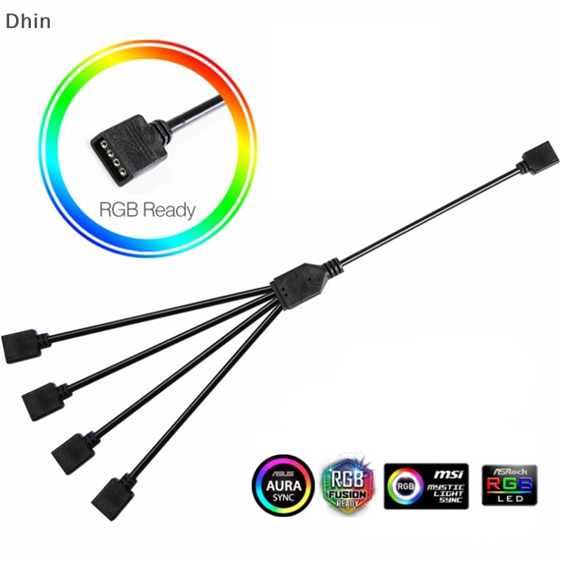 [Dhin] 12V 4Pin Splitter 5V 3 Pin 1 To 4/3/2 Universal Mainboard ARGB ...