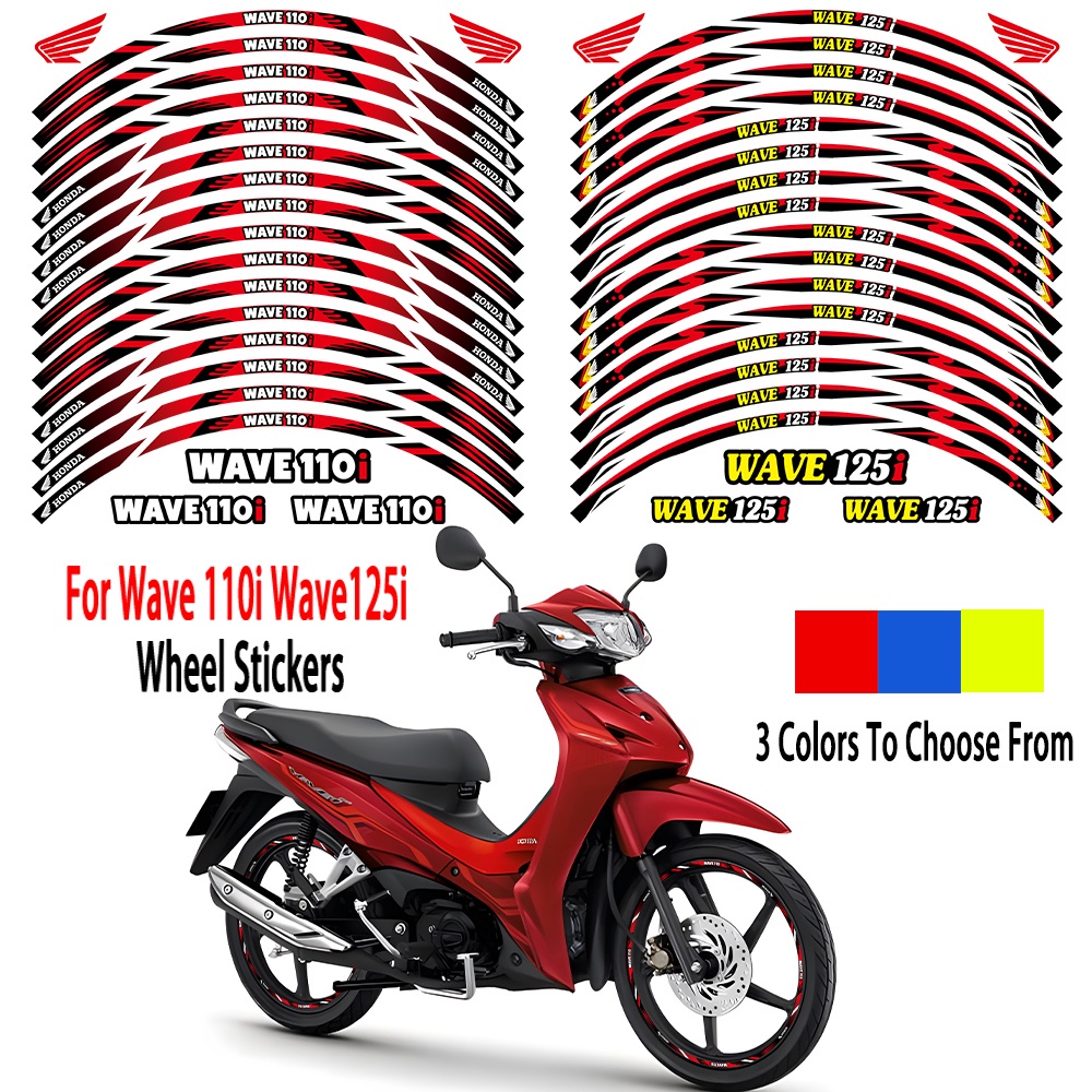 For Honda Wave 110i 125i Motorcycle Wheel Rim Stripe Tape Decal ...