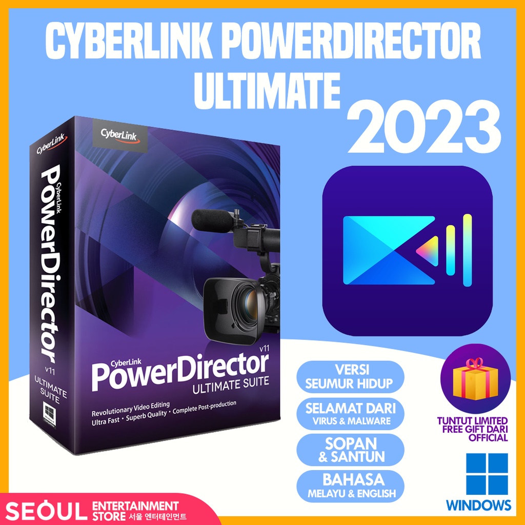 CyberLink PowerDirector WINDOWS PC 🎇 LIFETIME PREMIUM 🎇 EASY INSTALL 🎇 ...