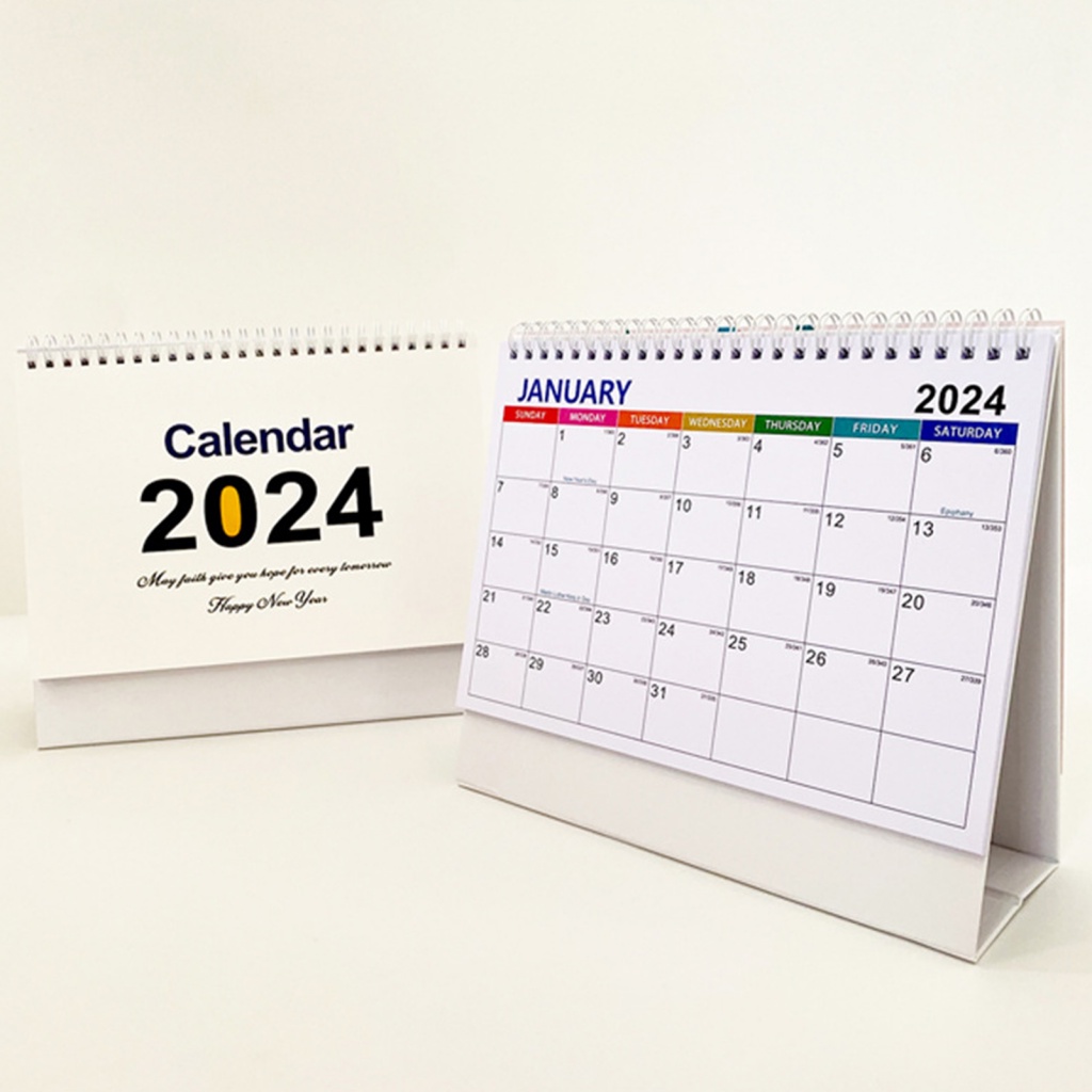 RAN Home Decor Desk Calendar Paper Desk Calendar 2024 English Desk ...