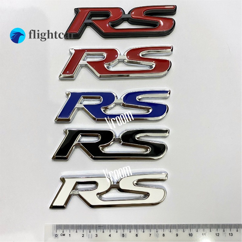 flightcar Metal RS Logo Car Auto Rear Trunk Side Emblem Badge Sticker ...