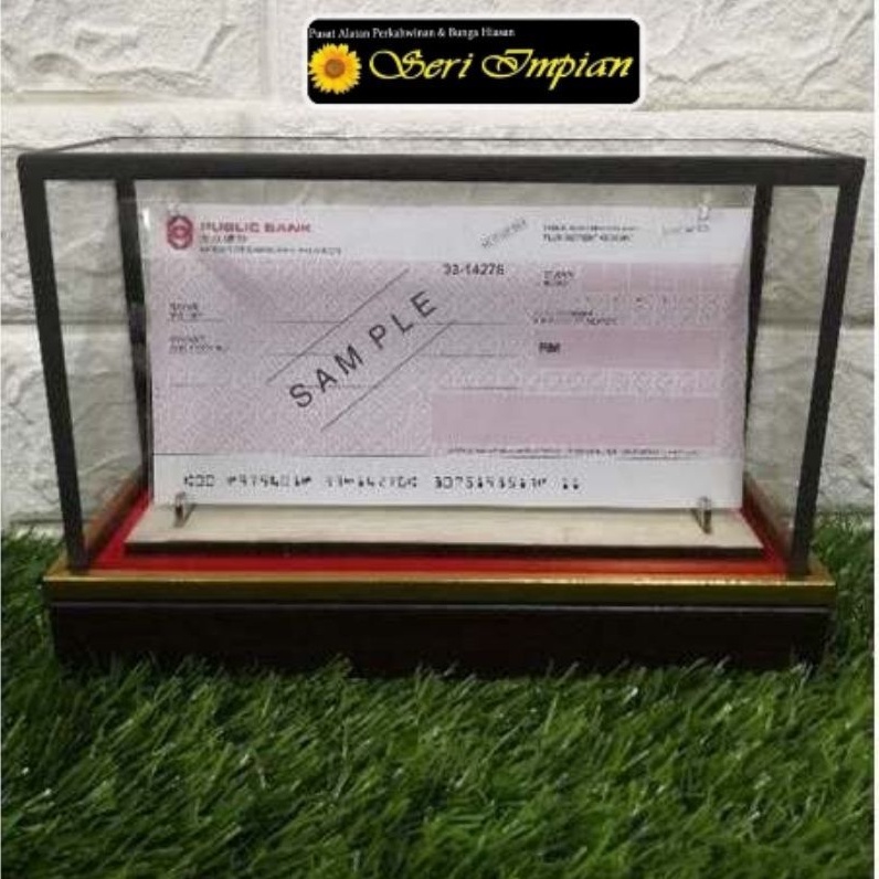 Cek hantaran kahwin/hantaran cek frame/frame cheque kaca | Shopee Malaysia